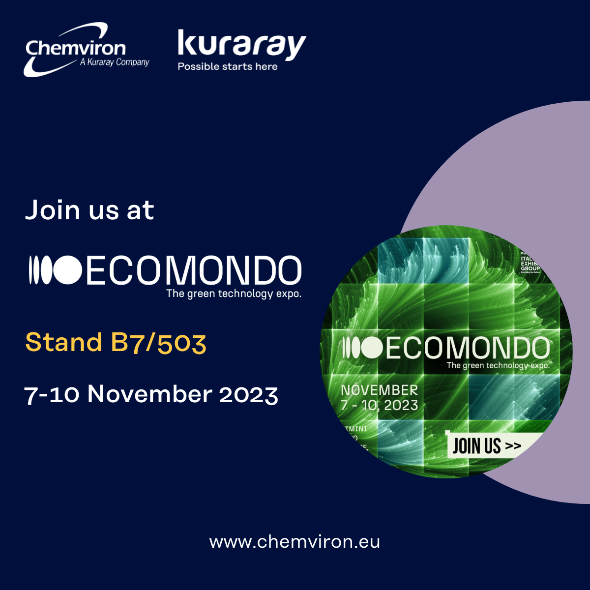 Ecomondo 2023 - Rimini Expo Centre, Italy - Chemviron
